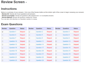 Practice Test Tutorial Instructions